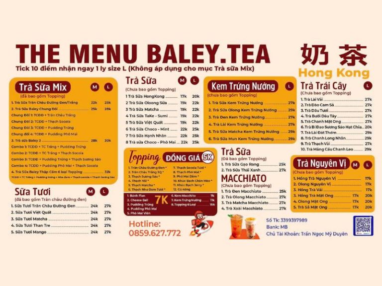 101+ mẫu menu quán trà sữa đơn giản mà đẹp có thể tự làm